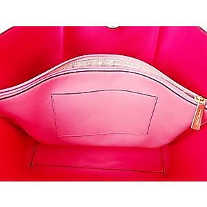 Michael Kors Emilia Large Triple Compartment Tote Grapefruit Pebbled Leather