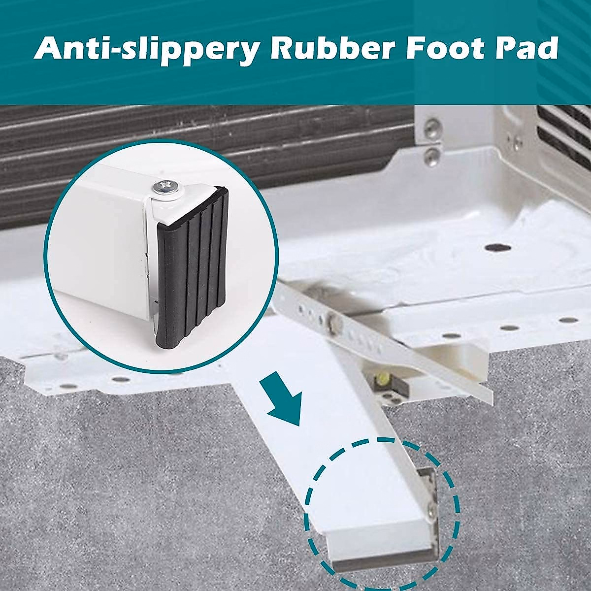 Daisypower Window Air Conditioner Bracket Heavy Duty, Sturdy Structure Supports Up to 165 lbs, Designed A/C Units 9,000 to 22,000BTU