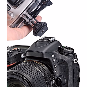 Smatree Full Aluminum Tripod Screw to DSLR Camera Flash Cold Shoe Mount Adapter Compatible for GoPro 11/10/MAX/9/8/7/6/5/4/3+/3,GOPRO Hero 2018/DJI OSMO Action Camera