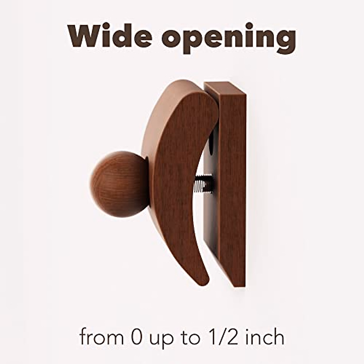 Tapestry Hangers, 4 Small Quilt Hangers for Wall Hangings, Blanket Hanger Clamps, Carpet Rug Display, Wooden Wall Clips for Hanging (Brown)