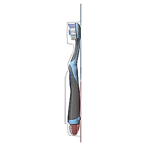Colgate 360 Floss Tip Battery Powered Toothbrush, Sonic Toothbrush With Soft Bristles, Tongue Cleaner Helps Remove Bacteria, Great for Travel, Includes 1 AAA Battery Total, 2 Pack