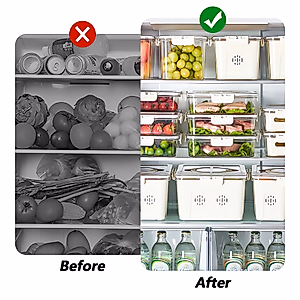 1PC Fruit Storage Containers for Fridge Keep Fresh - Divided Serving Tray with Lid and Handle - Portable Picnic Parties Snackle Box Veggie Tray - Berry Candy Food Snack Organizer Travel (1PC-M)