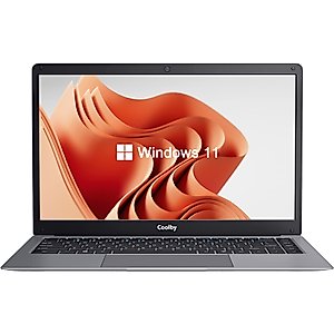Coolby 2023 Windows 11 Laptop Computer, 14.1 inch Notebook PC with Intel J4005 Processor, 12GB DDR4 RAM / 256GB SSD, HD Display, WiFi, BT, Long -Lasting Battery for School, Business