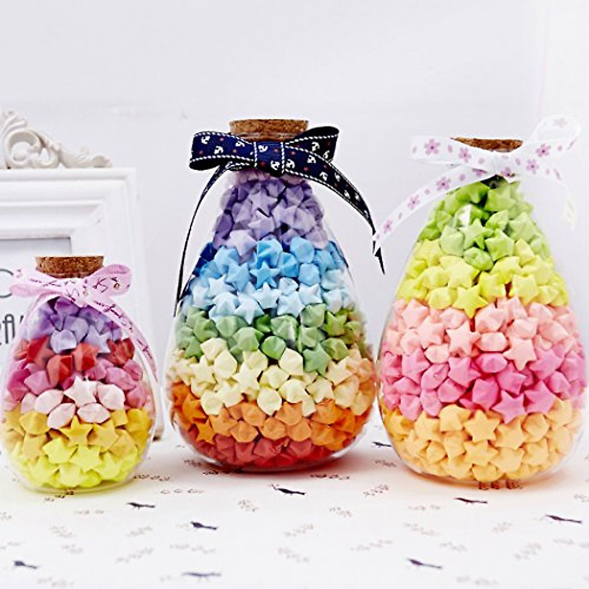 Yeooyoor 1030 sheets Origami Stars Papers Package DIY Paper - 27 Colors