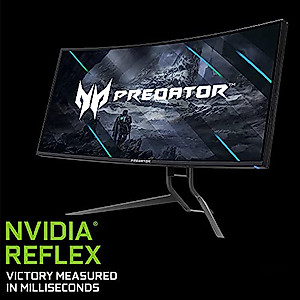 Acer Predator X34 Sbmiiphzx 34" 1900R Curved UWQHD (3440 x 1440) IPS Gaming Monitor | NVIDIA G-SYNC | NVIDIA Reflex Latency | Up to 180Hz | Up to 0.5ms | DCI-P3 98% | 400nit | DP & 2 x HDMI 2.0,Black