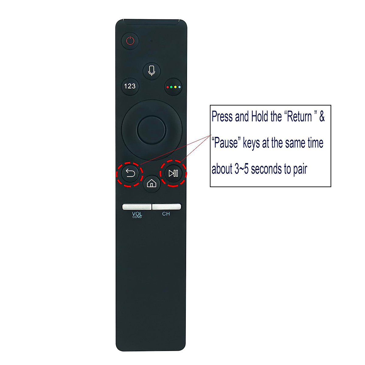 BN59-01298A Replaced Voice Control Remote fit for Samsung Smart TV LED 4K Ultra HDTV UN49N8000FXZA UN49N8000FXZC UN49NU8000FXZA UN50NU740DFXZA UN55MU850DFXZA UN55N8000FXZA UN55N8000FXZC RMCSPN1AP1