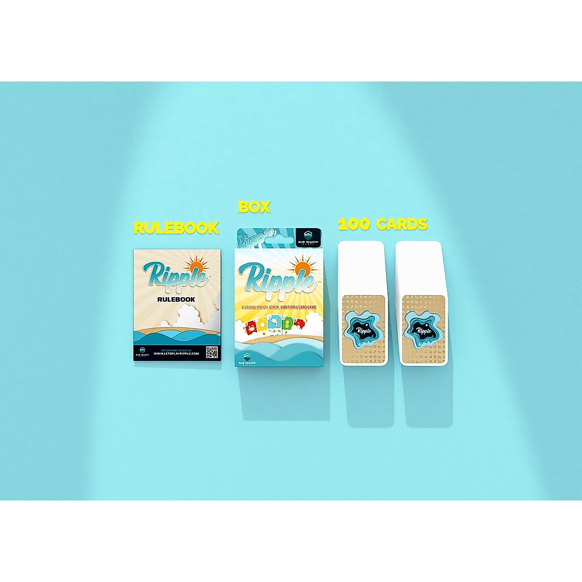 Ripple Card Game - Match, Stack, and Collect Combos on your Beach. Easy to Learn and Fun for Kids, Teens, & Adults.