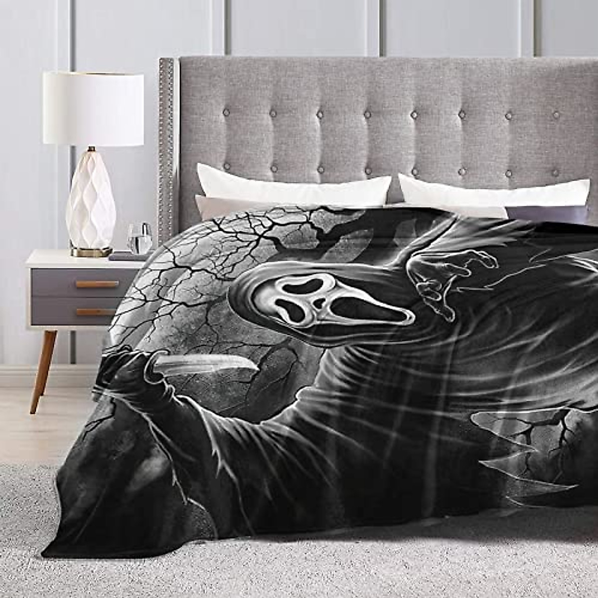 Halloween Horror Movie Blanket,Ultra-Soft Throw Blanket Air Conditioner Sofa Warm Blanket,Micro Fleece Light Weight Blanket50 x40