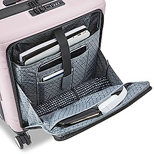 American Tourister Apex DLX Spinner, Carry-On 20-Inch, Front opening with multiple pockets for-laptop, tablets and cell phone, Soft Rose