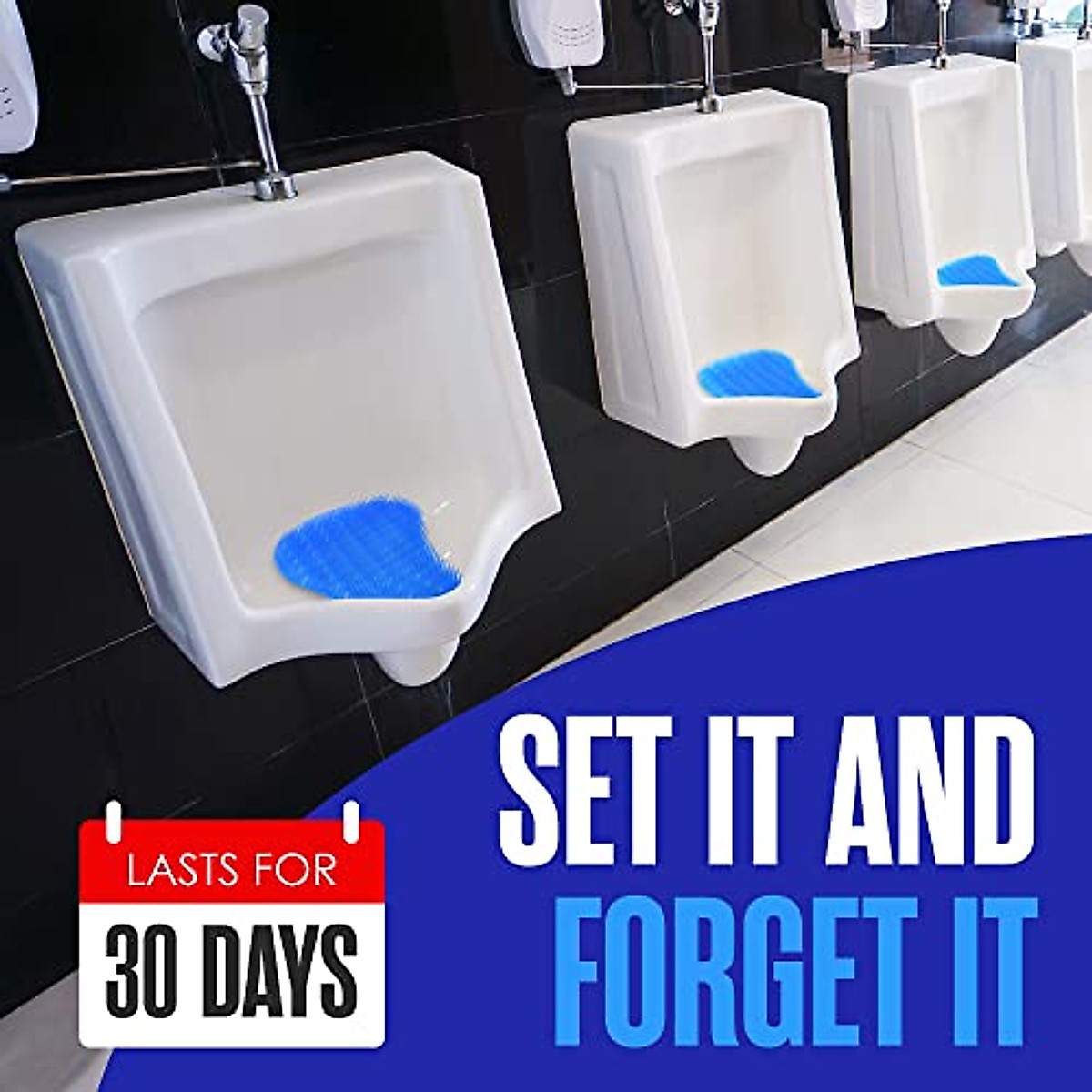 Houseables Urinal Screens Deodorizer, Screen Cake Sanitizer, Pee Splash Guard, 10 Pack, 6.25inches x 6.5inches, Blue, Scented, EVA, Toilet Deoderizer, Urinals Freshener Shield, Urine Anti-Splash Mat