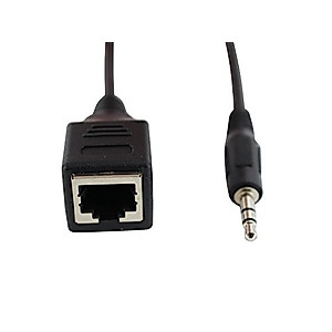 Wpeng 3.5mm 1/8" Stereo Male Plug to RJ45 Female Extender Over Cat5&Cat6 Socket Ethernet Adapter Cable(3.5M/RJ45F)