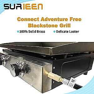 SURIEEN 4FT Propane Regulator with Hose, Replacement for Blackstone 17" and 22" Table Grilldle Adventure Ready Gril