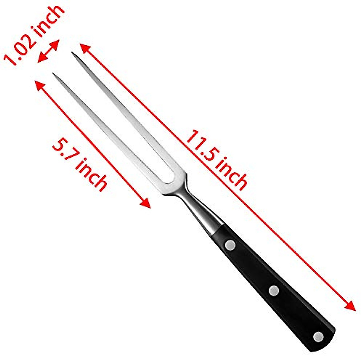 MeiAoJia Heavy Stainless steel carving fork,barbecue cooking meat fork, used to fixed, move, poultry and Turkey forks(L:11.5-Inch)