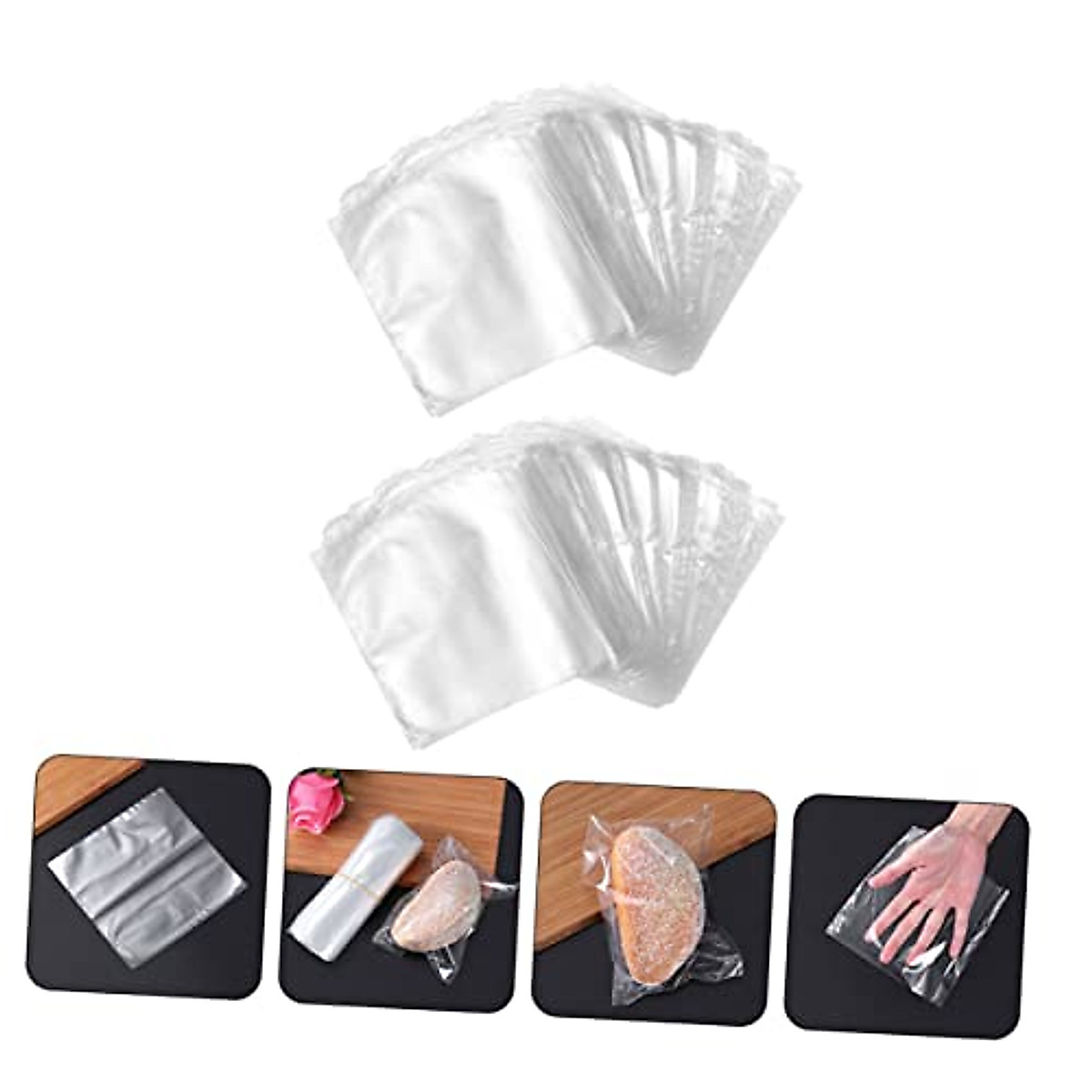 STOBOK 400 Pcs Plastic Film Plastic Packaging Bags Clear Wrapping Paper Gift Candles Clear Wrapping Bags Heat Packaging Wrappers Shrink Wrap Heat Sealer Pof Laminating Film Shrink Bag