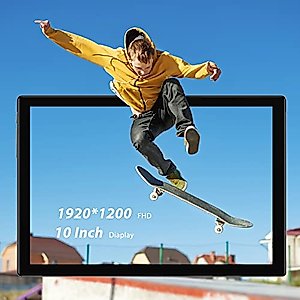 Tablet with Keyboard, 10.1" Octa-Core, Android 10 Tablet Google GMS Certified,4GB RAM, 128GB Storage, 1920x1200 FHD Display, 60Hz Screen Rate, 13MP Rear Camera,5G WiFi, Bluetooth5.0, LMNBBS， Black