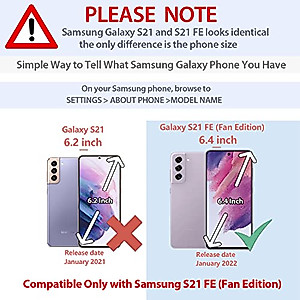 Coolwee Clear Glitter for Galaxy S21 FE Case Thin Flower Slim Cute Crystal Lace Bling Shiny Women Girl Floral Plastic Hard Back Soft TPU Bumper Protective Cover for Samsung Galaxy S21 FE Mandala Henna