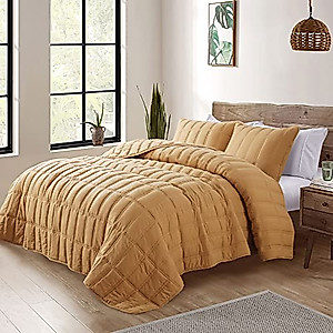 PALASSIO Yellow Quilt Twin Size Bedding Sets with Pillow Sham, Lightweight Soft Bedspread Coverlet, Quilted Thin Blanket Comforter Bed Cover for All Season Spring Summer, 2 Pieces, 68x90 inches