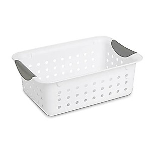 Sterilite Set of Ultra Plastic Storage Baskets with Handles Including 12 Small, 12 Medium, and 6 Large Containers for Home Organization, 30 Count