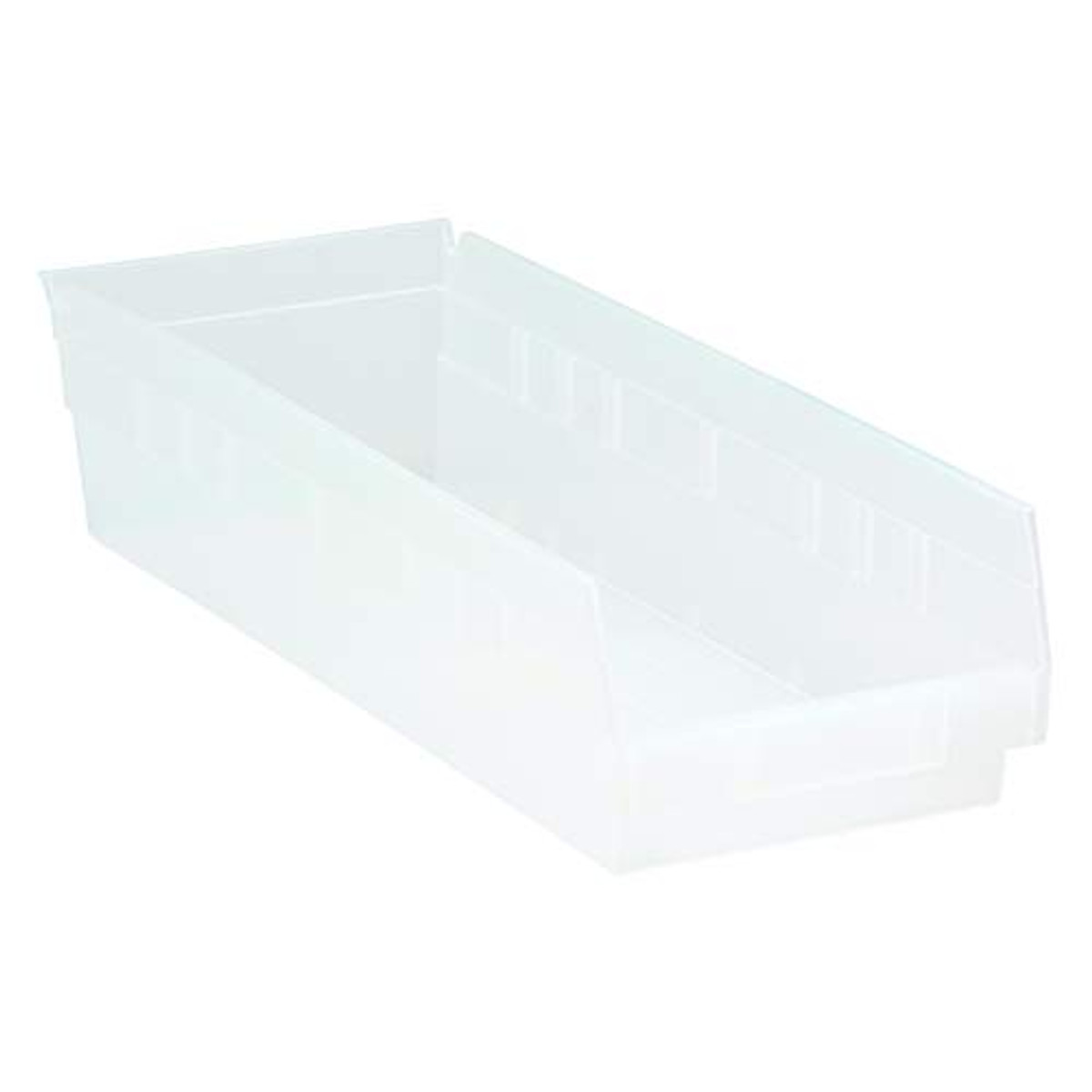 Quantum Storage K-QSB104CL-10 10-Pack Plastic Shelf Bin Storage Containers, 17-7/8" x 6-5/8" x 4", Clear