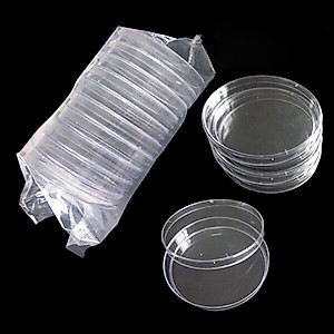 BIPEE Polystyrene Petri Dish 35 x 12mm, Sterile, Pack of 10, Plastic Petri Dishes with Lids,Mycology Supplies agar Plates- Perfect for Cultivating Microbes