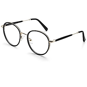 CARFIA Blue Light Glasses for Women Round Frame UV Protection Anti Eyestrain Computer Gaming Glasses