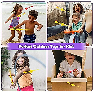 Namii W Slingshot Chicken Rubber Chicken Flick Chicken Flying Chicken Flingers Stress Gag Toys, Rubber Chicken Slingshot Funny Christmas Stuffers Easter Chicks Novelty Gifts for Kids (Yellow 30 Pcs)