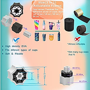 6X Multi Cup Turners for Crafts Tumbler Cup Spinner Machine Kit, Wood Cuptisserie Turner DIY Glitter Epoxy Tumblers