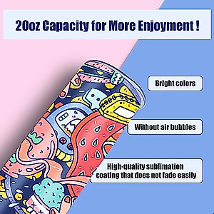 Taitaibao 24 Pack Sublimation Tumblers Blank 20 oz Skinny straight Bulk for Heat Transfer,Stainless Steel Double Wall Insulated Sublimation Tumbler with Lids,and Straw,Individually Boxed