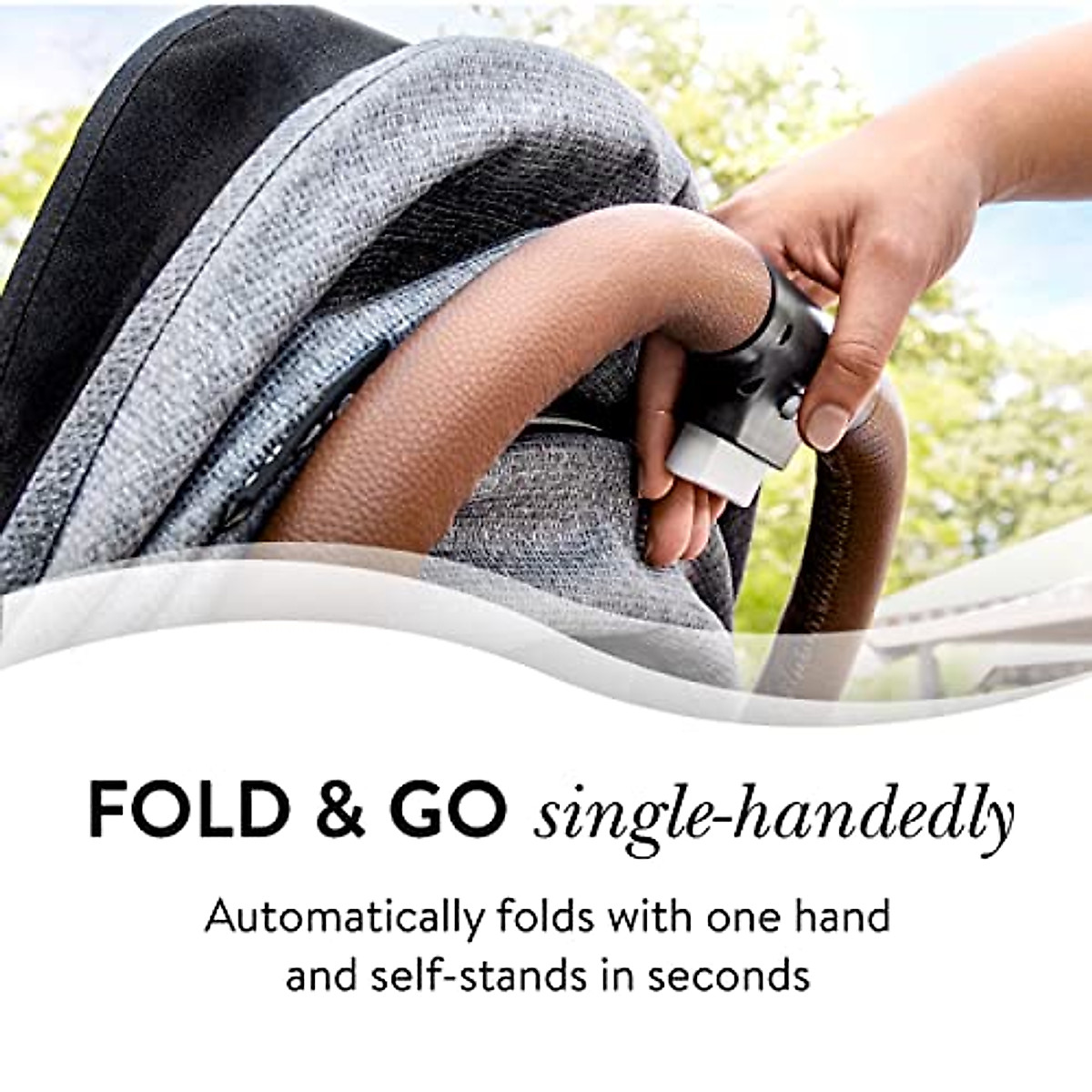 Evenflo GOLD Otto Self-Folding Stroller, Baby Carriage, Lightweight Stroller, Compact, Gravity Fold, Automatic, Fits Infant Car Seat, Baby Carriages, Light Stroller, Lightweight Travel Strollers