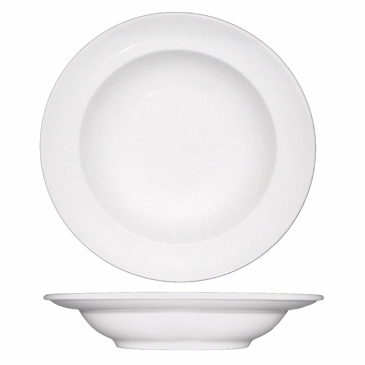 Fortessa Fortaluxe SuperWhite Vitrified China Dinnerware, Cassia 9-Inch Rim Soup Bowl, Set of 6