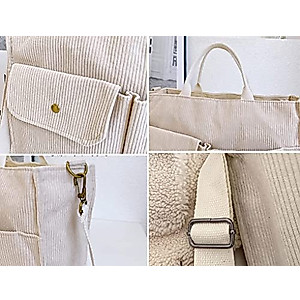 Tote Bag Women Corduroy Hobo Bag Satchel Bag College Bag Travel Bag Crossbody Bags Messenger Bag Tote Handbag 2023