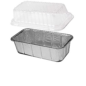 JHUS 20 Mini Loaf Pan Lids 8" Disposable Baking Bread Foil Tin Container 2LB Bread pans Baking sheet Baking supplies Cake pan Bread loaf Baking pan Kitchen set Bread pan Baking pans set Baking s