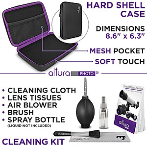 Altura Photo Camera Accessories Bundle - Photography Accessories Kit for Canon Nikon Sony DSLR & Mirrorless Cameras, Includes Small Tripod for Camera, Lens Cleaning Kit & Camera Cleaning Kit