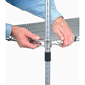 Nexelate Wire Shelving Starter Unit, Silver Epoxy, 60" W X 24" D X 63" H