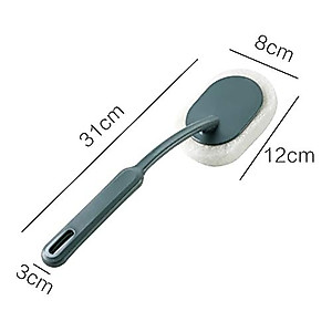 Toilet Brush and Holder Set, Toilet Brush Strong Decontamination Bath Brush Long Handle Durable Sponge Tiles Brush Toilet Fish Tank Cleaning Brush Household Clean Tools Bathroom Toilet Brush Bathroom