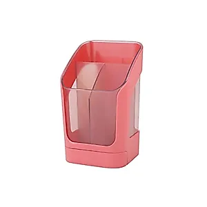 BLMIEDE Kitchen Utensil Holder for Countertop Multifunctional Draining Chopstick Cage Standing Cutlery Storage Organizer Tableware Spoon Forks Storage Box Stainless Steel Sink Rack (Orange, One Size)