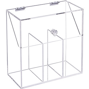 FOOCORDDY Covered Makeup Brush Holder with Dustproof Lid and Pearls Beads, Large Capacity Acrylic Clear Cosmetic Brush Storage Organizer for Vanity