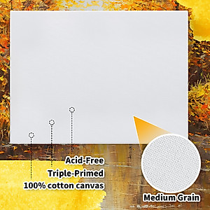 Thenshop Stretched Canvas for Painting 10 oz Triple Primed 100% Cotton White Blank Canvas Bulk Art Canvases for Painting Acrylics Pouring Oil Paint Party Supplies(80 Pieces,8 x 10 Inch)