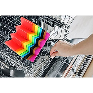 Taco Holder, Colorful Taco Holder Stands Set of 6, 𝟐𝟎𝟐𝟒 𝐔𝐩𝐠𝐫𝐚𝐝𝐞𝐝 𝐃𝐞𝐬𝐢𝐠𝐧 Taco Stands for 3 Tacos, Taco Shell Holder, Street Taco Rack, PP Health Material Very Hard Sturdy (Colorful)