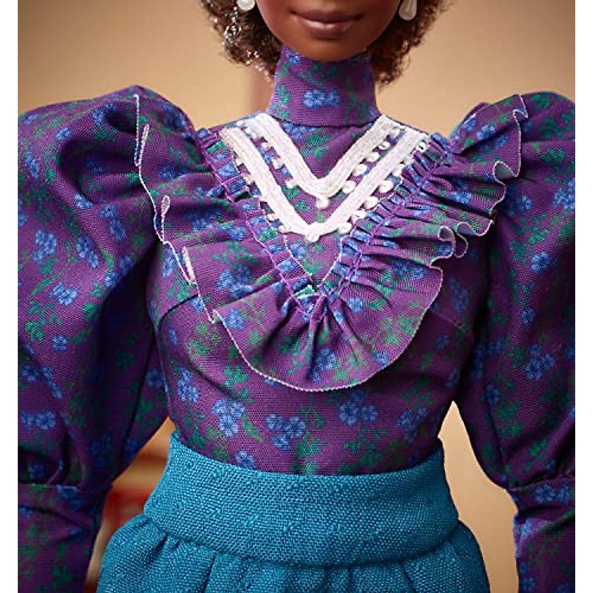 Barbie Inspiring Women Doll, Madam C.J. Walker Wearing Puff Sleeve Blouse, Full-Length Skirt & Accessories, Collectible with Doll Stand & Certificate of Authenticity