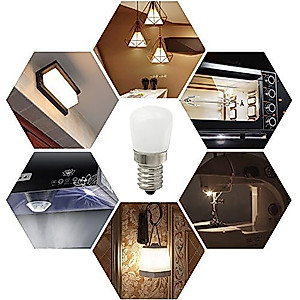 CTKcom 2W LED Refrigerator Bulb,European E14 LED Bulbs(4 Pack)- E14 Base 15W Equivalent Daylight White 6000K 110V Lamp for Freezer Lighting,Home Lighting