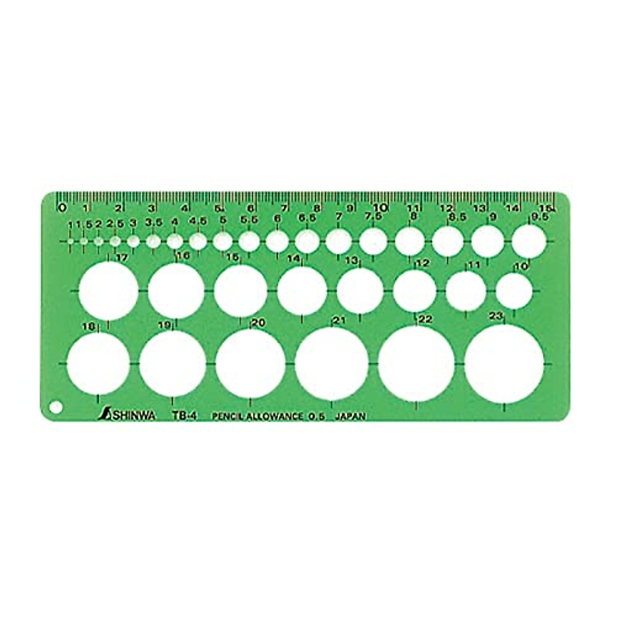 SINWA Shinwa measurement template TB - 4 circle ruler (small) 66005 4960910660052