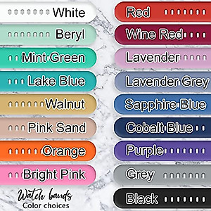 Custom Personalized Bands Compatible with Apple Watch 38mm 40mm 42mm 44mm, Name Monogram Laser Engraved Gift Soft Silicone Sport Loop Replacement Wrist Strap for iWatch Series SE/6/5/4/3/2/1