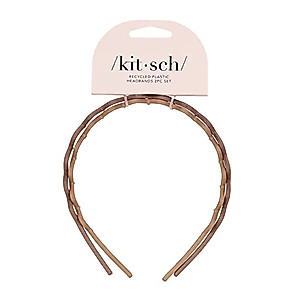 Kitsch Hairband - Zig Zag Headbands - Recycled Plastic Hair Band for Men & Women | Classic 90s Headband & Hairband | Mens Headband | Wavy Headband with Teeth | 2pc (Neutral)
