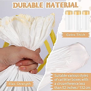 Paterr Cat Litter Box Liners Bags with Drawstring Waste Drawer Liners Cat Litter Bags 9-11 Gallons Replacement Bags for Kitten Pan Tray Waste, 27" x 17"(60 Pcs)