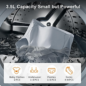 Portable Washing &Dryer Machine, Small Washing Dryer 2 in 1 Cleaning for Underwear Baby Clothes Sock for Apartment RVs Hotels