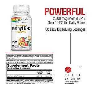 Solaray, B-12 Methyl Lozenge, 60 Count