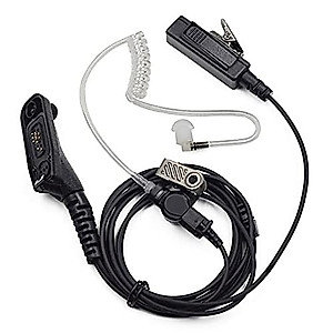 3'2 Wire Earpiece and Mic Acoustic Tube Noise Reduction Reinforced Compatible with Motorola XPR 6500 XPR 6550 XPR 6580 XPR 7000 XPR 7550 XiR P8200 XiR P8268 APX 6000 APX 8000 Two Way Radio