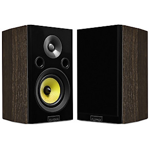 Fluance Signature HiFi Compact Surround Sound Home Theater 5.0 Channel Speaker System Including 2-Way Bookshelf, Center Channel Channel and Rear Surround Speakers - Natural Walnut (HF50WC)