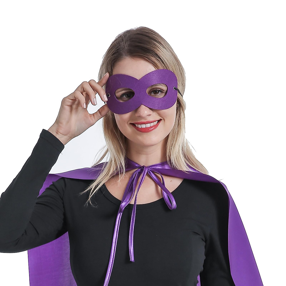 Kidsfere Superhero Capes and Masks for Adults Women Man - Party Capes for Team Spirit Building - 12 Mixed Colors